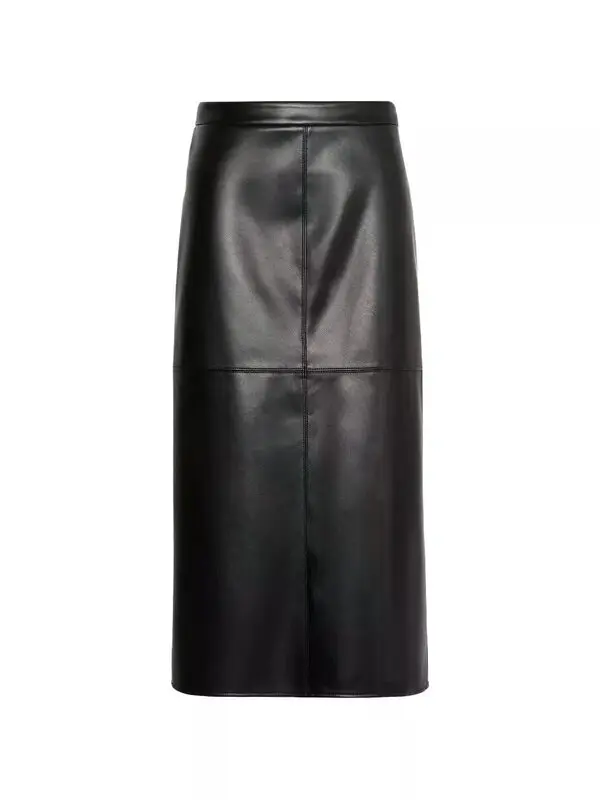 Max Mara Mid Panelled Faux-leather Skirt