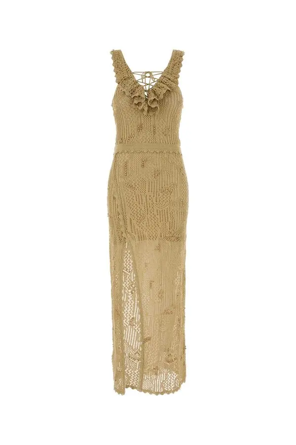 Isabel Marant Étoile Beige Crochet Ornella Dress - Brown