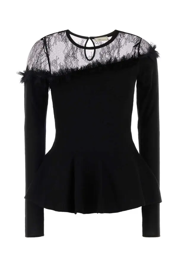 Blumarine Wool Sweater - Black