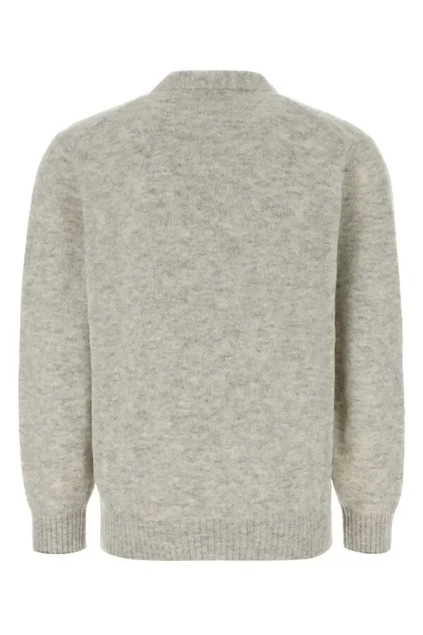 Brunello Cucinelli Melange Grey Alpaca Blend Cardigan - Gray