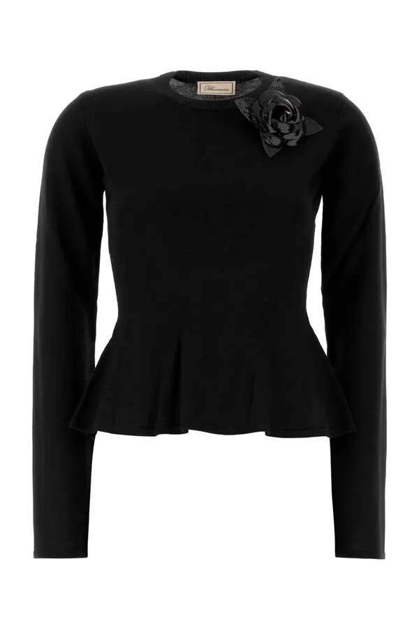 Blumarine Wool Sweater - Black