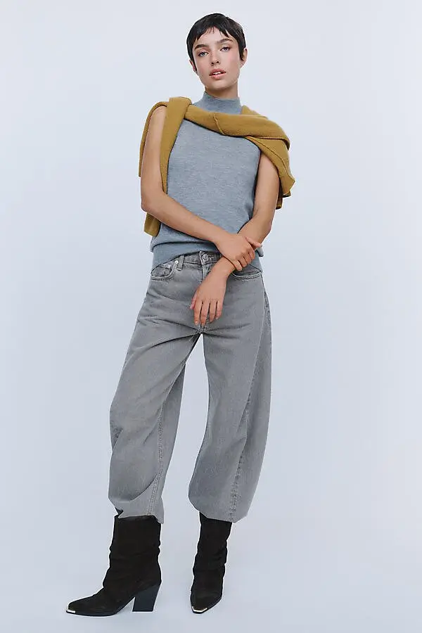 Anthropologie 100% Cashmere Sleeveless Sweater - Grey