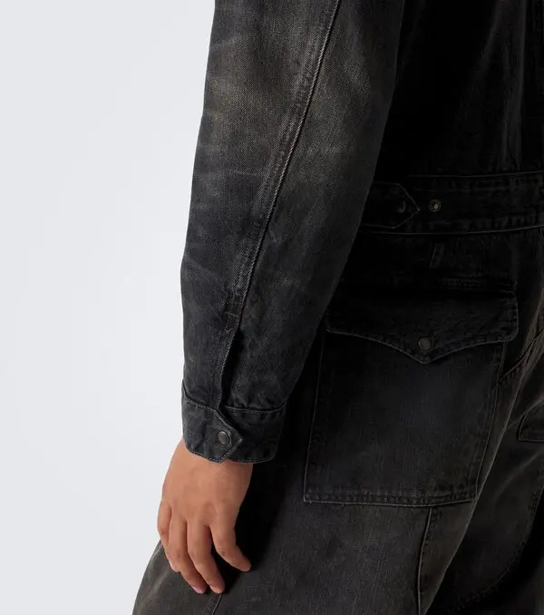 Ralph Lauren Corduroy-trimmed Denim Jumpsuit