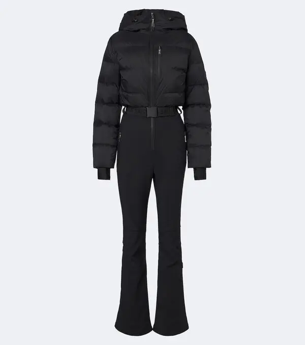 YVES SALOMON Hooded Down Ski Suit - Black