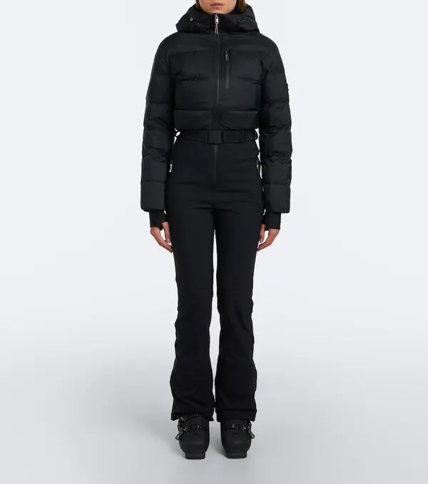 YVES SALOMON Hooded Down Ski Suit - Black