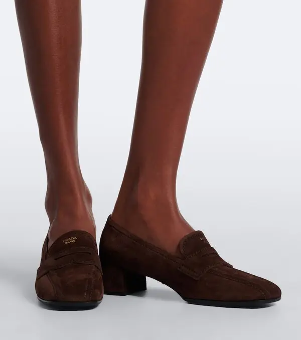 Prada Suede Loafer Pumps