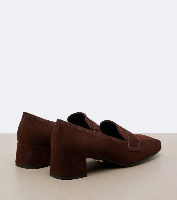 Prada Suede Loafer Pumps