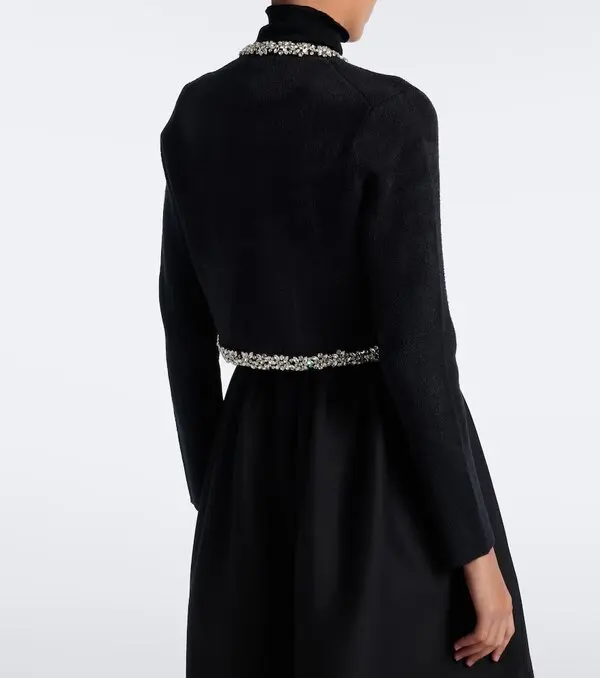 Simkhai Embellished Cropped Cardigan