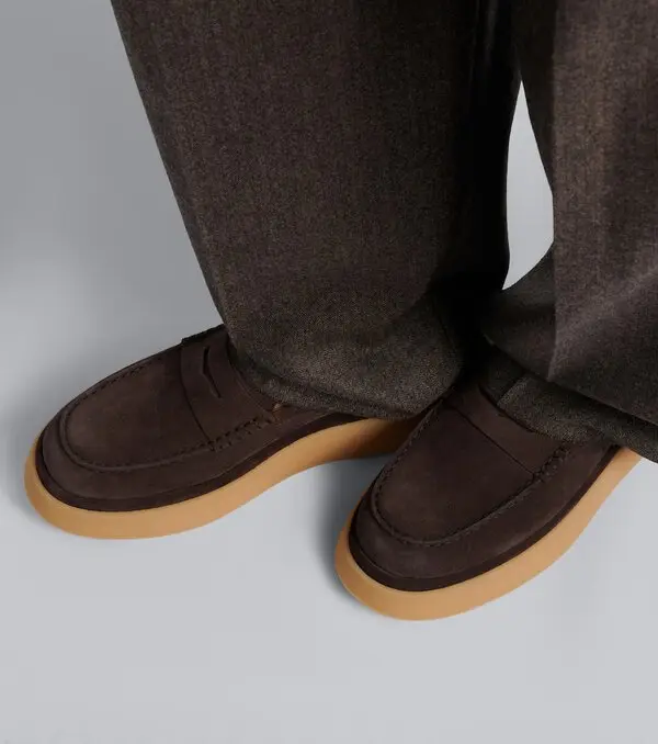 TOD'S Suede Platform Loafers
