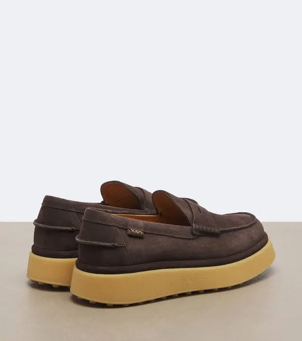 TOD'S Suede Platform Loafers