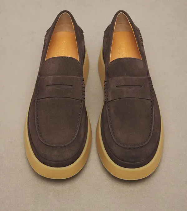 TOD'S Suede Platform Loafers