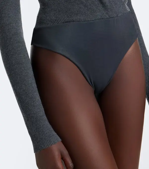 Max Mara Draped Cashmere Bodysuit - Grey