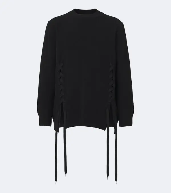 Simone Rocha Braided Wool-blend Sweater - Black