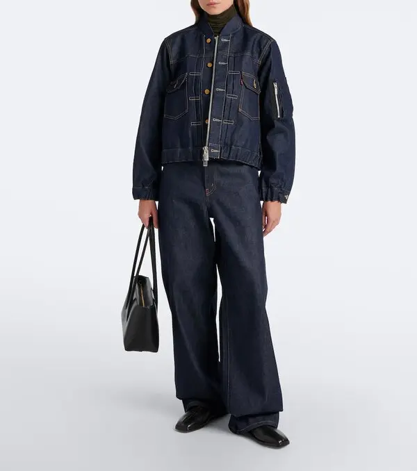 Sacai Belted Wide-leg Jeans