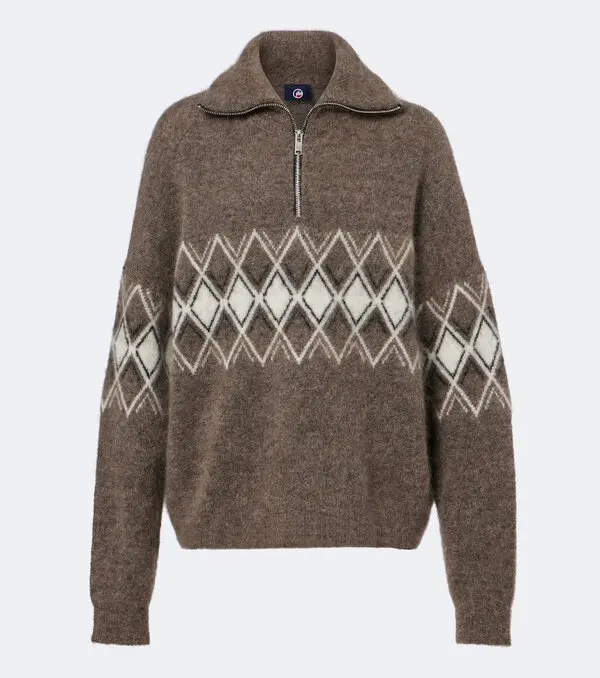 Fusalp Mireva Mohair-blend Half-zip Sweater - Brown