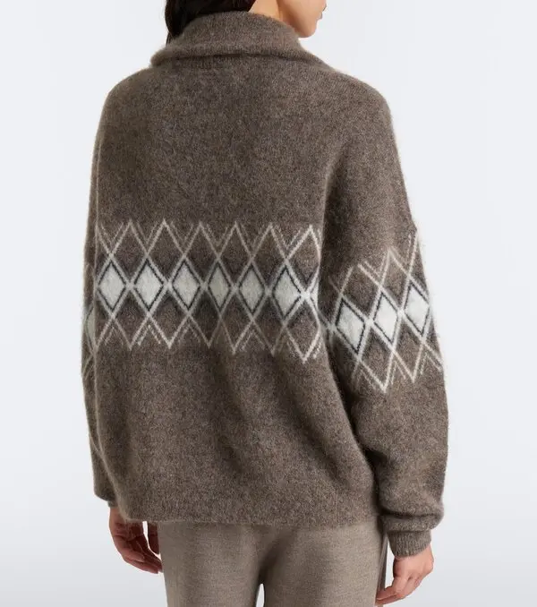 Fusalp Mireva Mohair-blend Half-zip Sweater - Brown