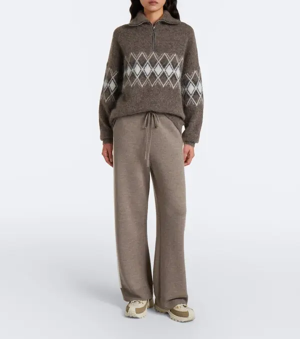 Fusalp Mireva Mohair-blend Half-zip Sweater - Brown