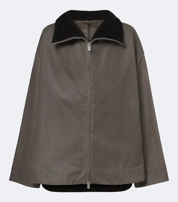 TOTEME Coated Cotton Jacket - Green