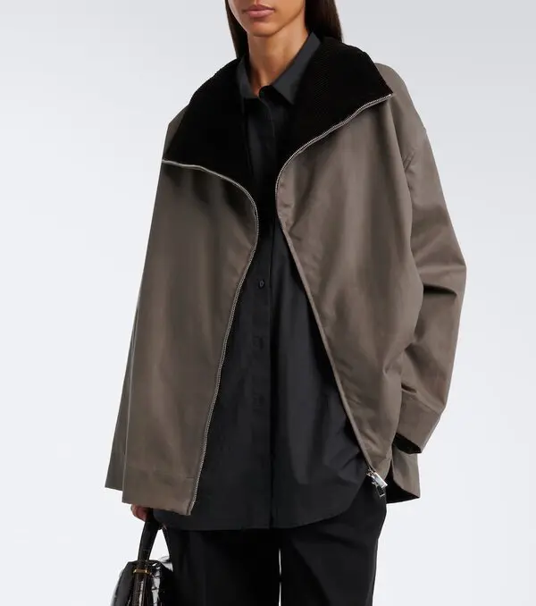 TOTEME Coated Cotton Jacket - Green