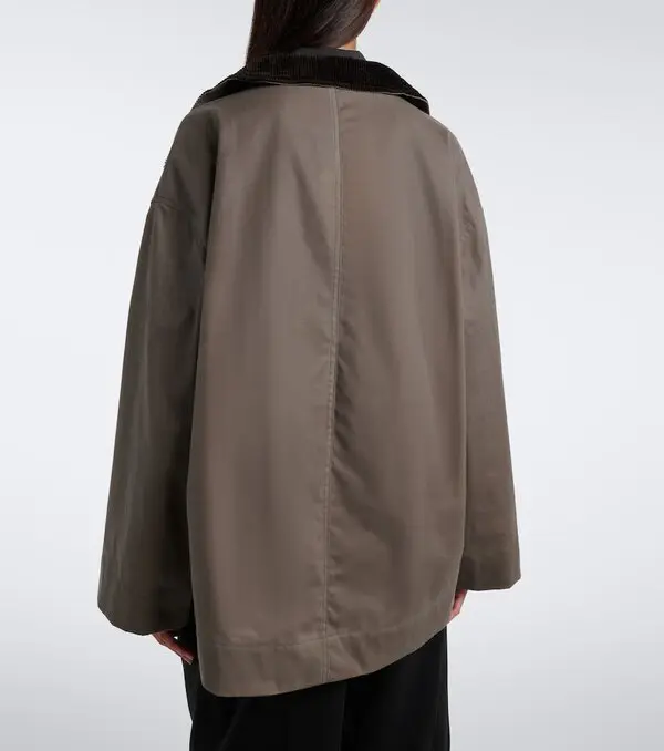 TOTEME Coated Cotton Jacket - Green