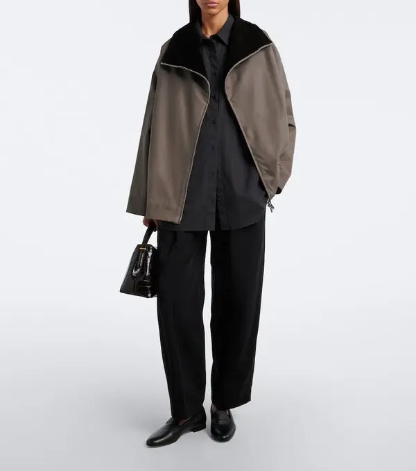 TOTEME Coated Cotton Jacket - Green