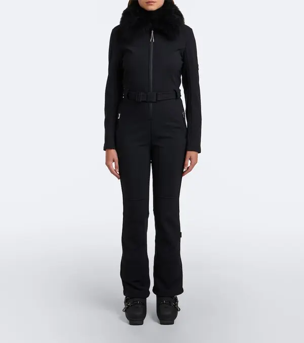YVES SALOMON Belted Shearling-trimmed Ski Suit