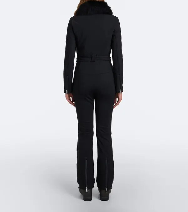 YVES SALOMON Belted Shearling-trimmed Ski Suit