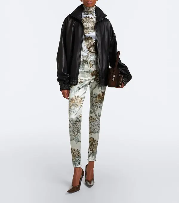 Acne Studios Floral Jersey Skinny Pants