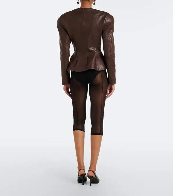 Magda Butrym Sheer Capri Pants And Briefs Set