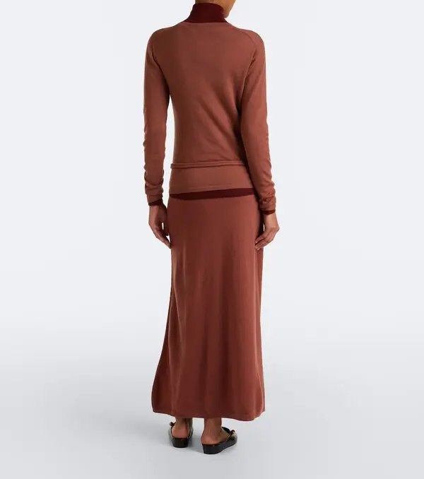 Max Mara Knitted Cashmere Maxi Skirt