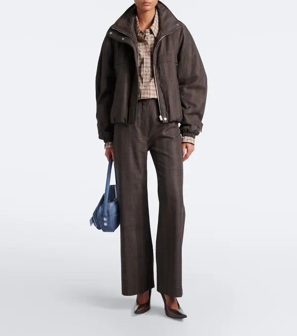 Acne Studios Checked Cotton And Linen Shirt