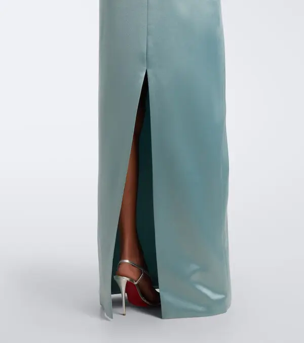 GEORGES HOBEIKA Embellished Satin Corset Gown