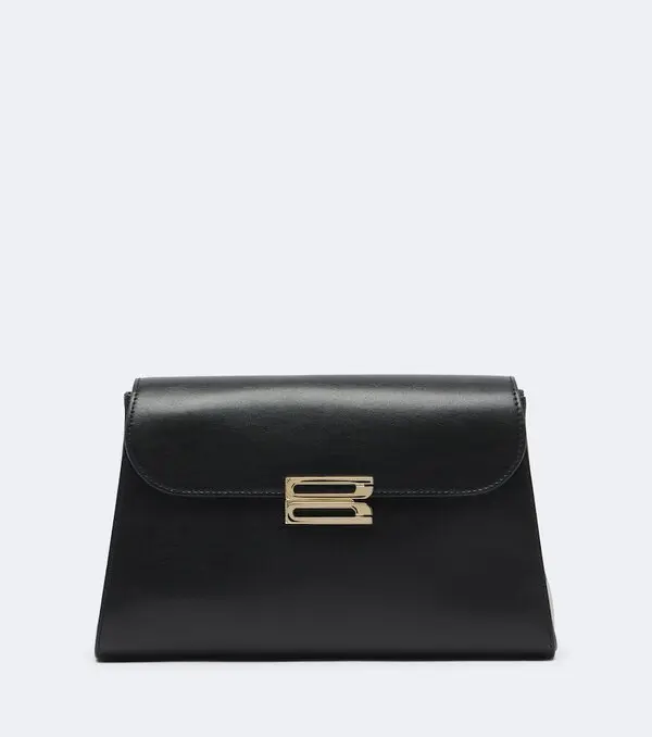 Victoria Beckham Dorian Trapeze Leather Shoulder Bag - Black