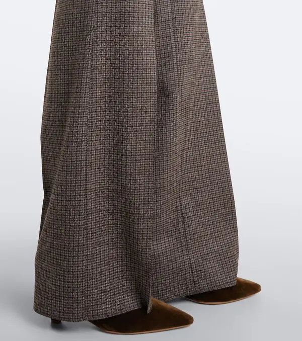 Etro Checked Wool Straight Pants