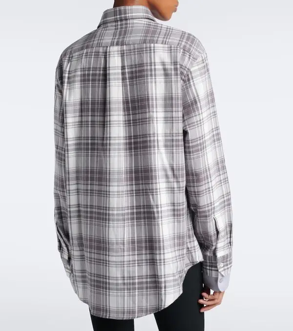Acne Studios Checked Layered Cotton Flannel Shirt