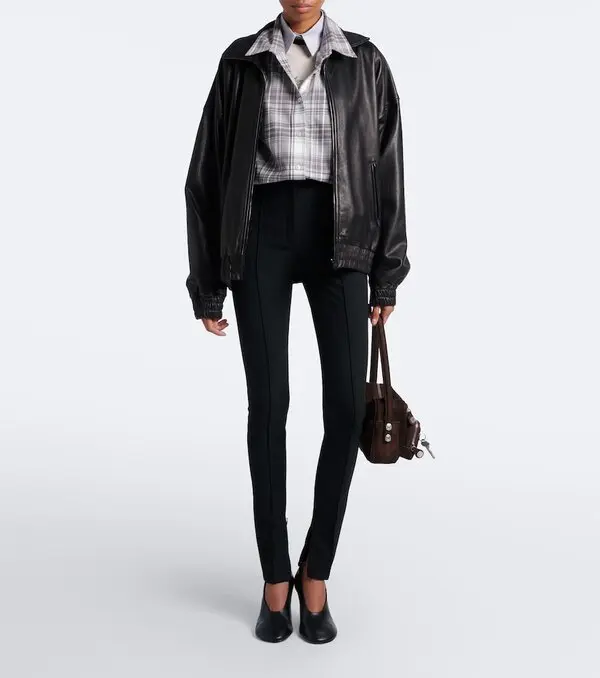 Acne Studios Checked Layered Cotton Flannel Shirt