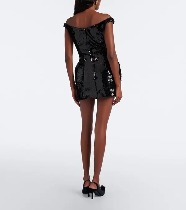Magda Butrym Sequined Off-shoulder Minidress