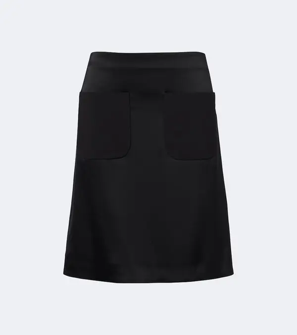 COURREGES Courrèges Satin Pencil Skirt - Black