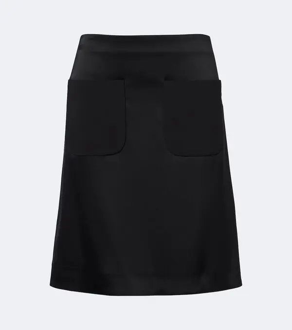 COURREGES Courrèges Satin Pencil Skirt - Black