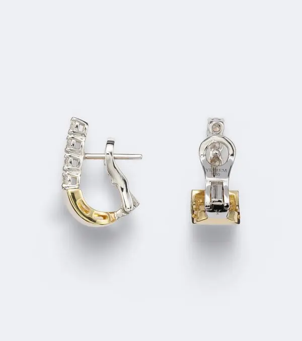 Yeprem En Strada 18kt Huggie Earrings With Diamonds