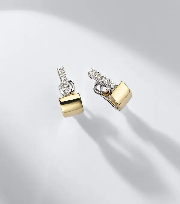 Yeprem En Strada 18kt Huggie Earrings With Diamonds