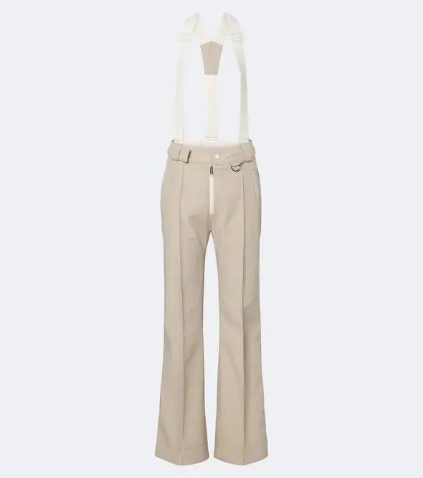 YVES SALOMON Logo Ski Salopettes - Beige