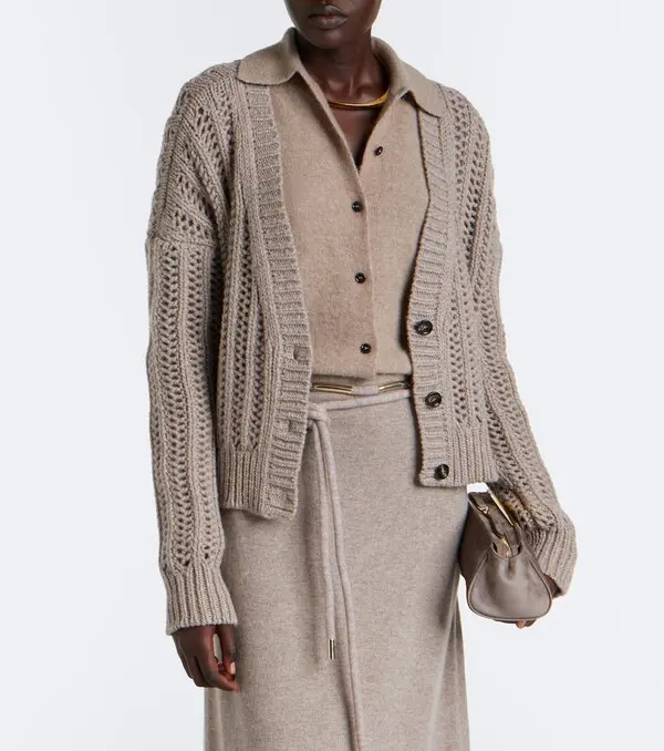 Max Mara Open-knit Cashmere Cardigan