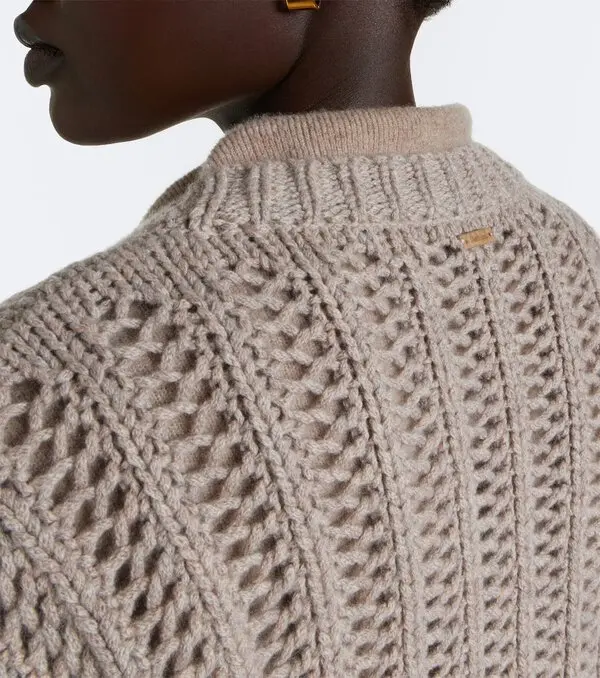 Max Mara Open-knit Cashmere Cardigan