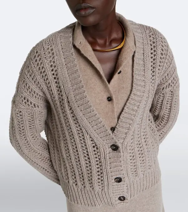 Max Mara Open-knit Cashmere Cardigan