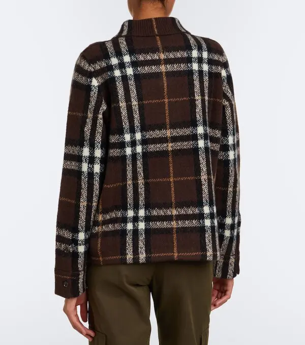Burberry Check Intarsia Cashmere Overshirt