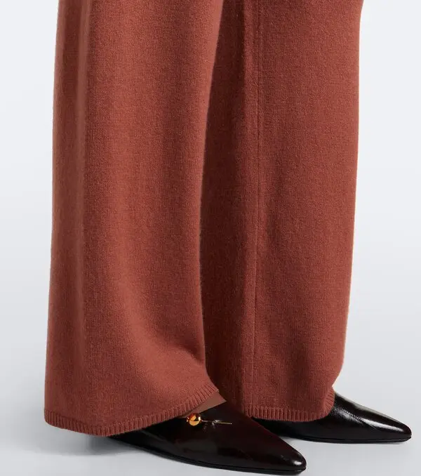 Max Mara Cashmere Wide-leg Pants - Brown