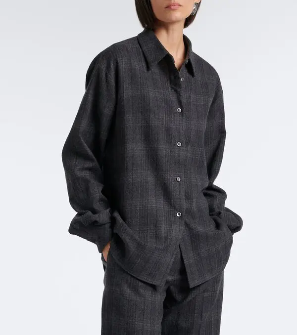 Magda Butrym Plaid Virgin Wool Shirt