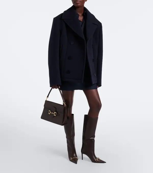 Gucci Donna Horsebit Leather Knee-high Boots