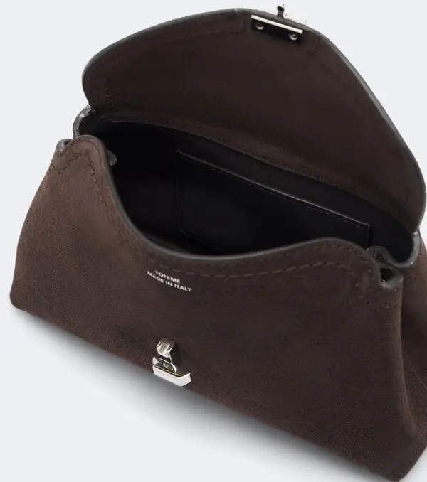 TOTEME T-lock Nano Suede Clutch